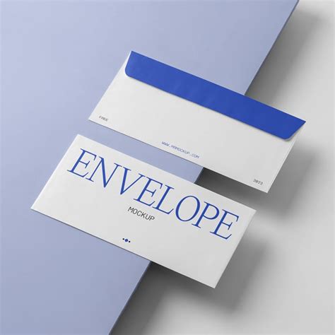 Free Perspective Two Envelope Mockups Psd