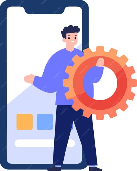 Premium Vector Hand Drawn Engineer Or Architect With Cogs In Construction Concept In Flat