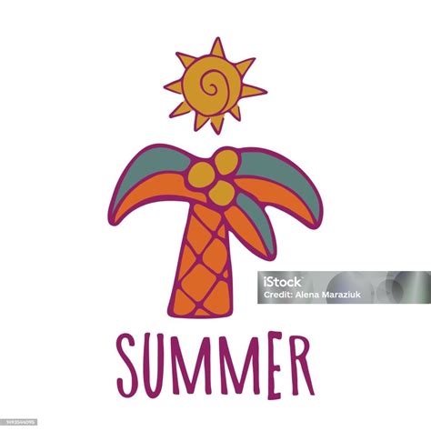 화려한 아름 다운 여름 스티커입니다 여름 항해 손으로 그린 글자 벡터 세트입니다 디자인 요소의 밝은 장식 세트입니다 모든 개체가 분리됩니다 손으로 그렸습니다 벡터 그림입니다