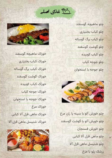 منوی غذای بیماران بیمارستان تخصصی و فوق تخصصی خاتم الانبیاء ص تهران