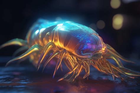 Premium Ai Image 3d Illustration Of A Centipede In A Dark Background