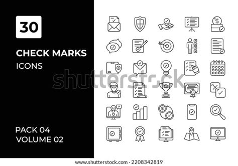 Check Mark Icons Collection Set Vector Stock Vector Royalty Free Shutterstock
