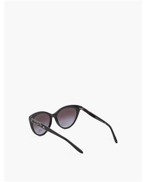 Ralph Lauren Womens Oversized Round Cat Eye Acetate Sunglasses In