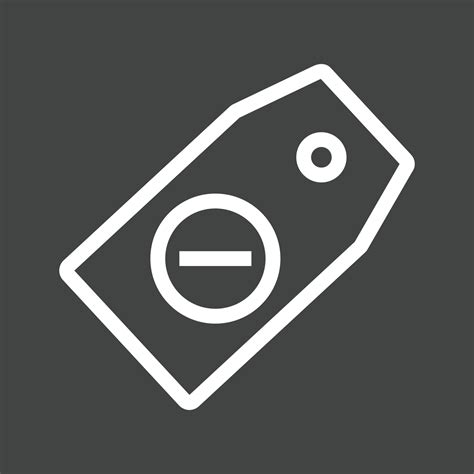 Delete Tag Line Inverted Icon Vector Art At Vecteezy