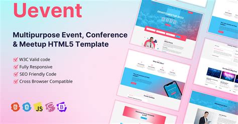 Multipurpose Event Conference And Meetup Template Site Templates Ft Conference And Exhibition