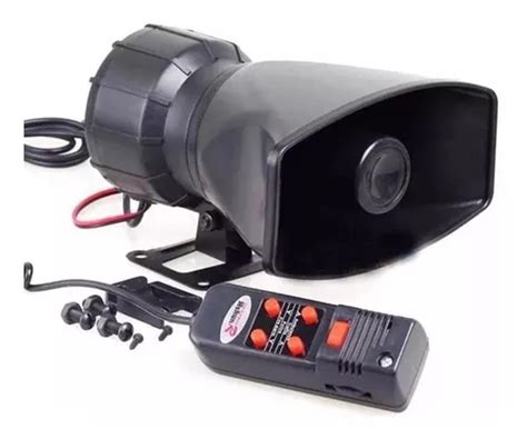 Sirena Bocina 12v Emeregencia Megafono 5 Tonos Auto Moto Cuotas Sin