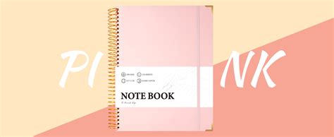 Amazon Com Pink Spiral Notebook College Ruled X With Tab Stickers Large Hardcover