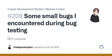 Some Small Bugs I Encountered During Bug Testing · Issue 209 · Cubed