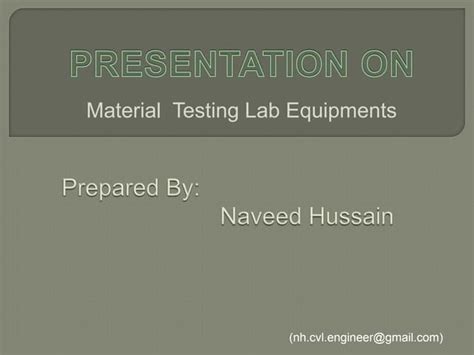 Material Testing Lab Equipments Pptx