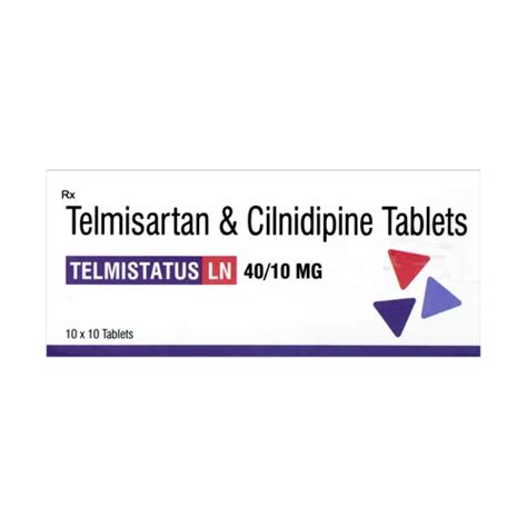Telmistatus Ln Tab 1x10 Cilnidipine 10 Mg Telmisartan 40 Mg At Rs 21