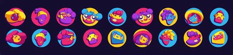 Contemporary Avatars With Funny Characters Faces 13224420 Vector Art At