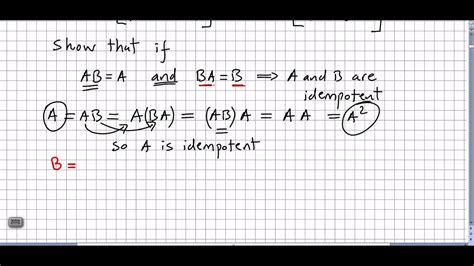 Linear Algebra 78 Idempotent Matrix Youtube