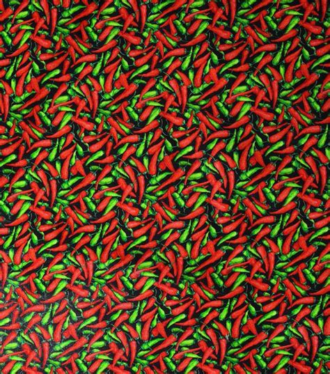 Peppers On Black Novelty Cotton Fabric Joann