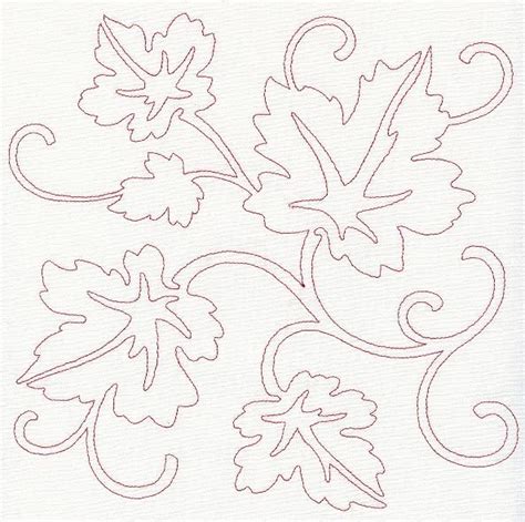 Maple Leaf Quilting Square Embroidery Design