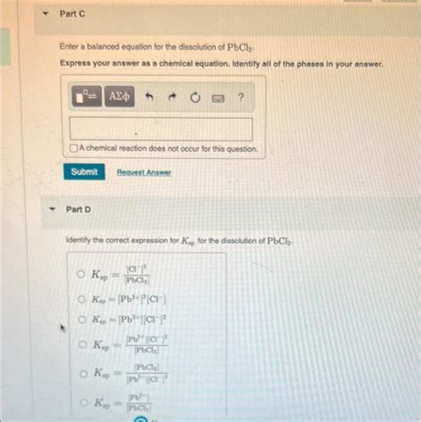 Solved Enter A Balanced Equation For The Dissolution Of