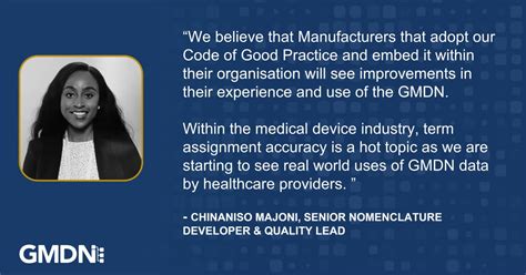 Gmdn Code Of Good Practice For Manufacturers Gmdn