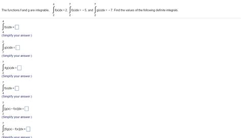 solved the functions f and g are integral integral f x dx