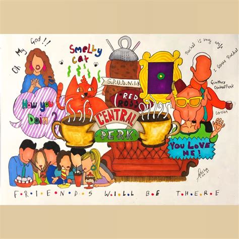 Friends Sitcom Doodle Art Doodle Art Doodles Create This Book