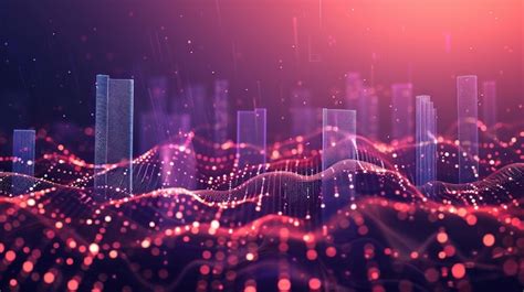 Abstract Data Visualization With Red And Blue Color Scheme Premium Ai Generated Image