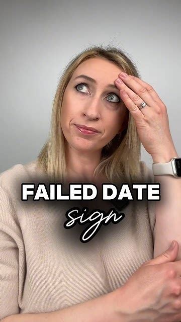 Signs Of The Failed Date Dating Date Firstdate Datingtips