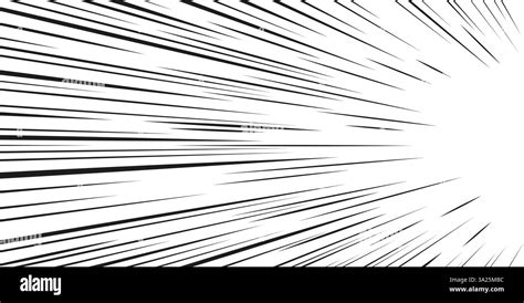 Comic Speed Lines Radiating From Border On White Background Black