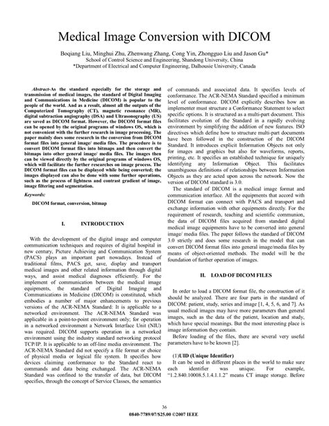 PDF Medical Image Conversion With DICOM