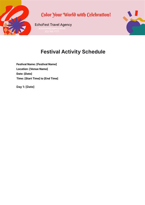 Free Intern Schedule Template To Edit Online