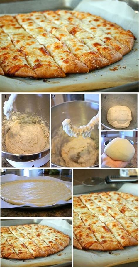 Cheesy Garlic Bread Sticks And Pizza Dough Recipe Alldaychic