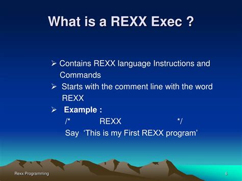 ppt introduction to rexx programming syntax instructions and functions powerpoint