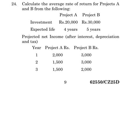 24 Calculate The Average Rate Of Return For StudyX