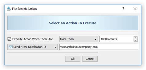 Vx Search File Search Sending File Search E Mail Notifications