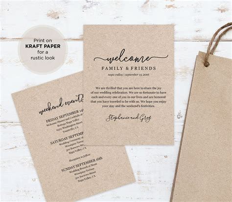 Wedding Welcome Note Template Sampletemplatemyid