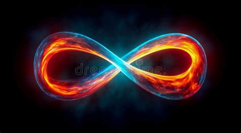Colorful Infinity Shape Background Infinity Symbol Design For Advertisement Stock Illustration