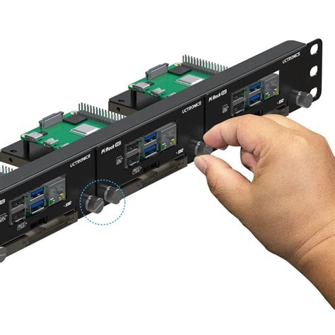 Uctronics 19 1u Raspberry Pi Rack Mount With Ssd Mounting Brackets Holds 4x Rpi The Pi Hut