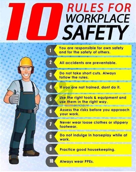 10 Rules For Workplace Safety Safety Officer