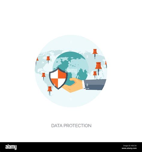 Vector Illustration Flat Cloud Computing Background Data Storage