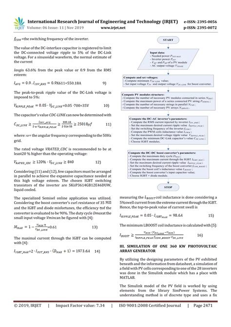 Irjet Photovoltaic 10mw Power Plant Simulation And Design Using Mathwork And Simulink Software Pdf