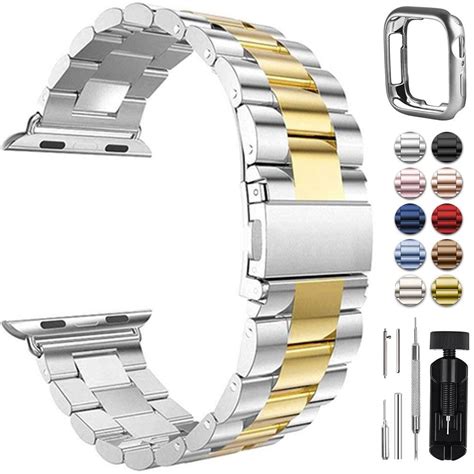 Leixiuer Stainless Steel Band Metal Compatible With Apple Watch Bands