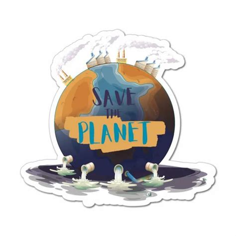 Save The Planet Sticker Decal Reuse Recycle Environment Eco Friendly