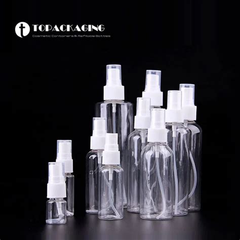 빈 투명 플라스틱 스프레이 병 의료용 구강 액체 팩 미세 미스트 분무기 화장품 용기 100pcs 10 Ml 20