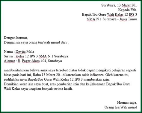 Contoh Surat Izin Ke Sekolah Yang Baik Surat Izin Desain Contoh Surat Q Yk JQJnv