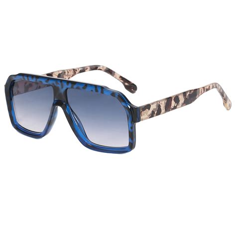 Wholesale China Vintage Square Flat Top Oversized Shades Sunglasses