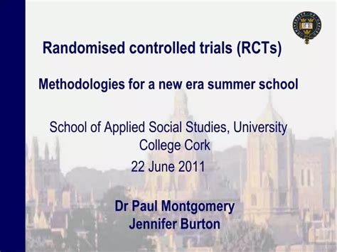 Ppt Randomised Controlled Trials Rcts Powerpoint Presentation Free