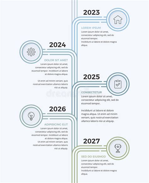 Vertical Timeline Infographic Element Stock Illustrations 3 098