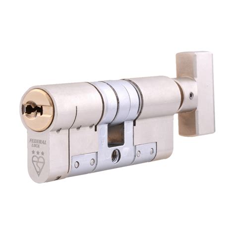 Federal Lock Euro Profile Cylinder Iron Guard Series Thumb Turn