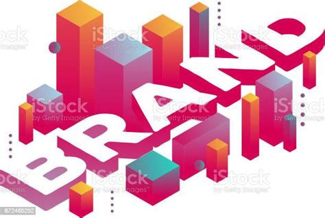 흰색 바탕에 추상 화려한 모양 3 차원 단어 브랜드의 벡터 그림 3차원 형태에 대한 스톡 벡터 아트 및 기타 이미지 3차원 형태 개념 구도 Istock
