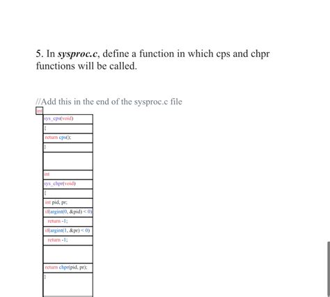 Solved In Sysproc C Define A Function In Which Cps And Chegg