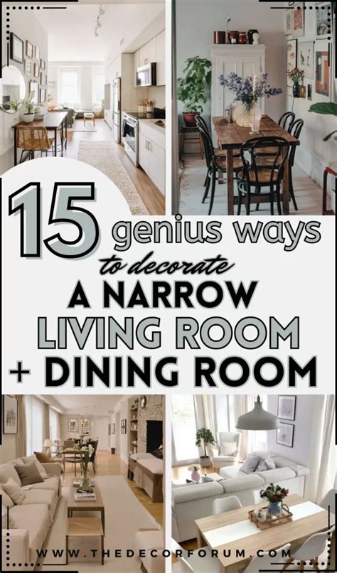 15 Ideas How To Decorate A Long Narrow Living Room Dining Room Combo