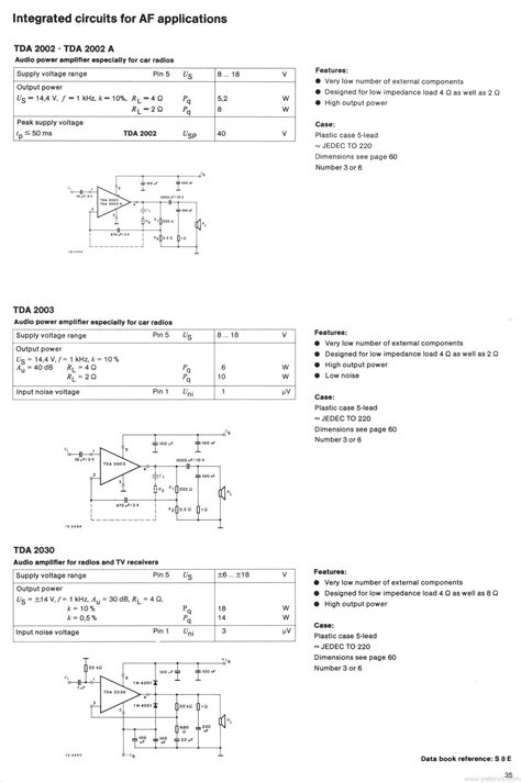 Tda2002 And Tda2002a Application Circuit Aeg Telefunken Semiconductors 1979 1980