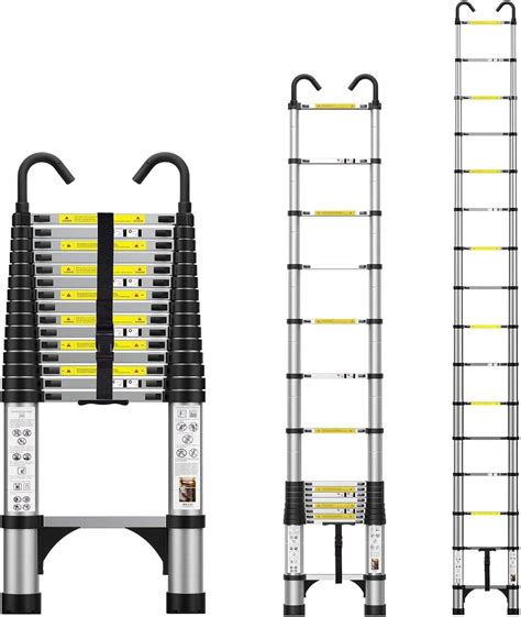 Dajianglx 155ft Telescoping Ladder Aluminum Extension Ladder With